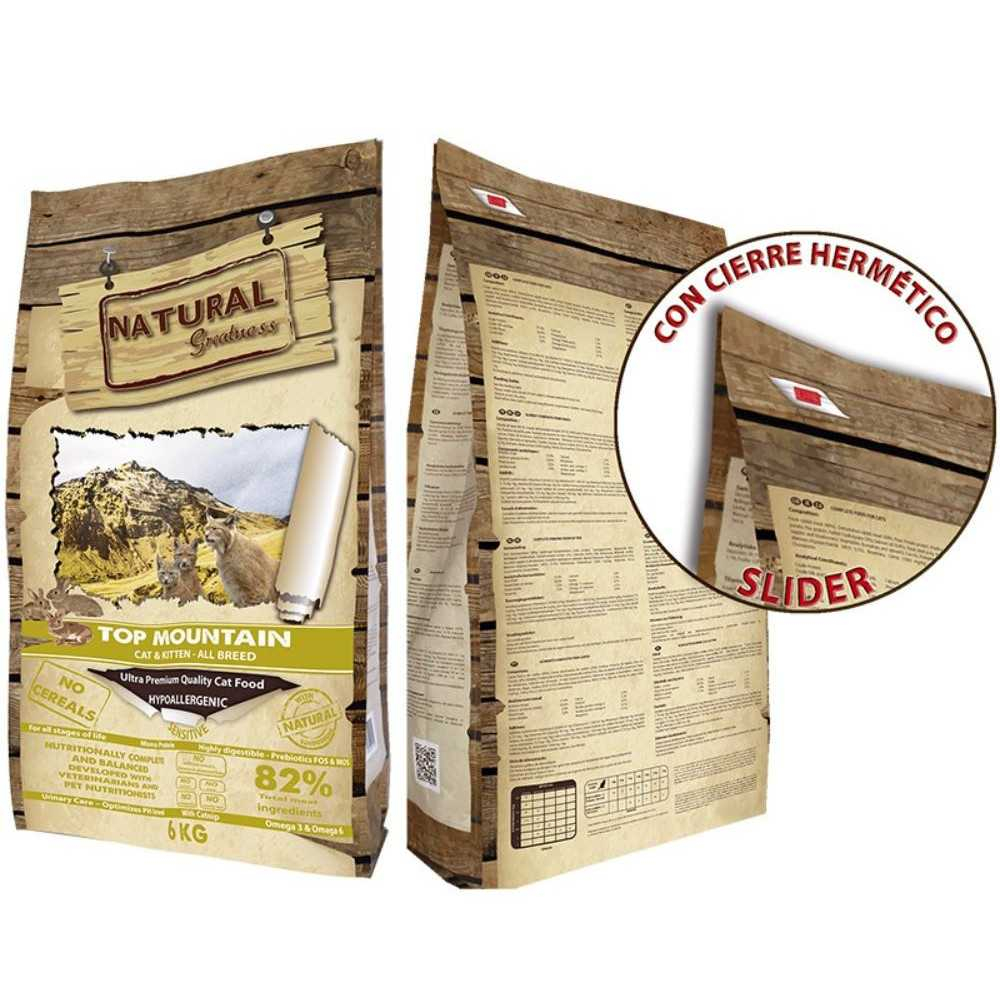 Natural Greatness Pienso Top Mountain para Gato | Patitas&co