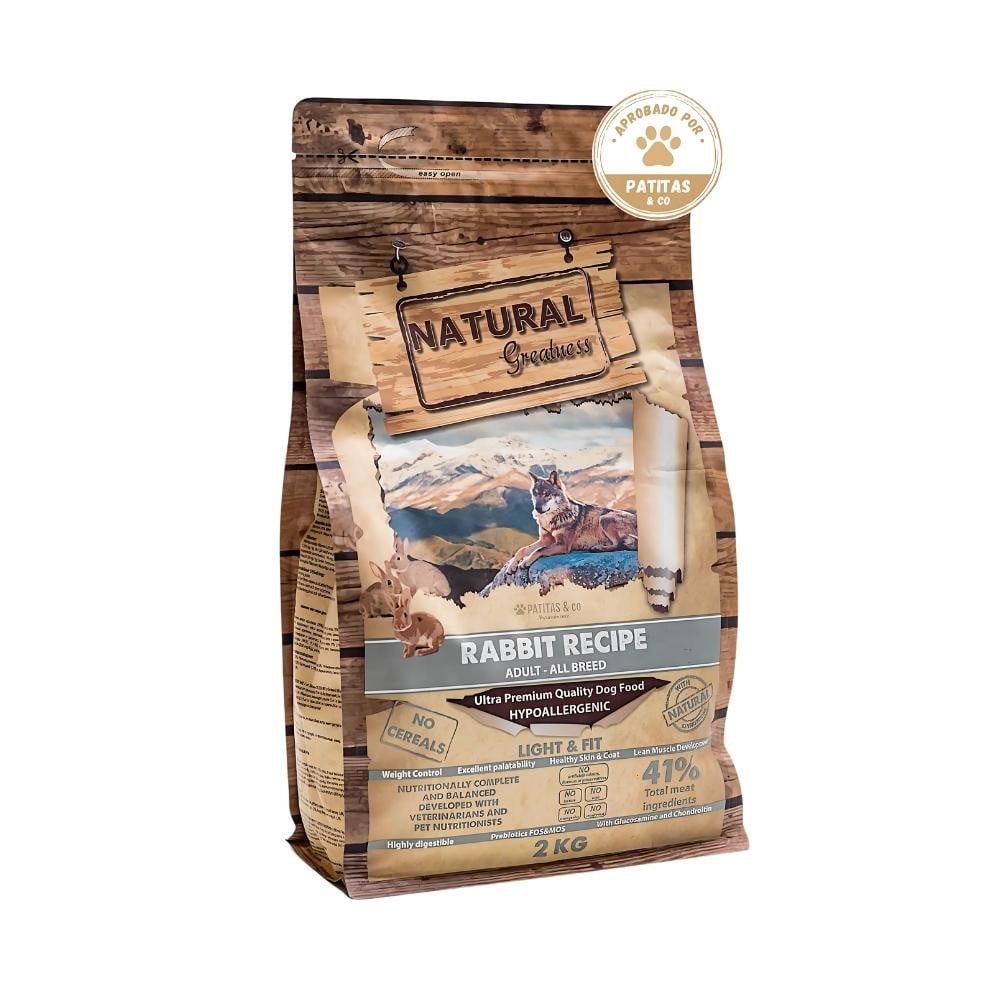 Pienso Natural Greatness Light de Conejo | Patitas&co